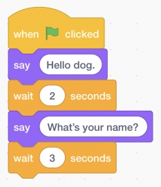 Using Say – Sequence – Scratch School
